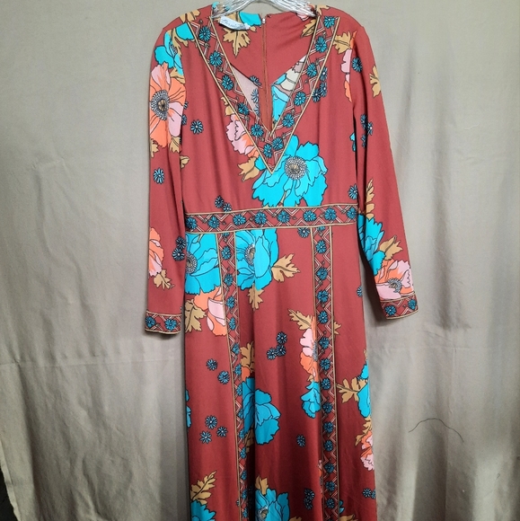 Bernie Bee | Dresses | Vintage 7s Bernie Bee Aztecboho Print Dress ...